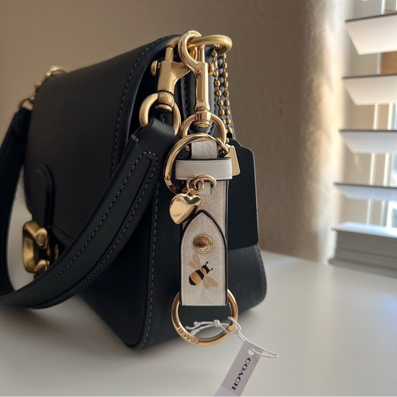 Coach | Accessories | Coach Trigger Snap Bag Charm In Signature Canvas ...